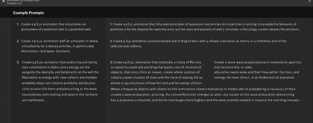 Generated p5.js prompts eval | MicroEval | Artificial Analysis